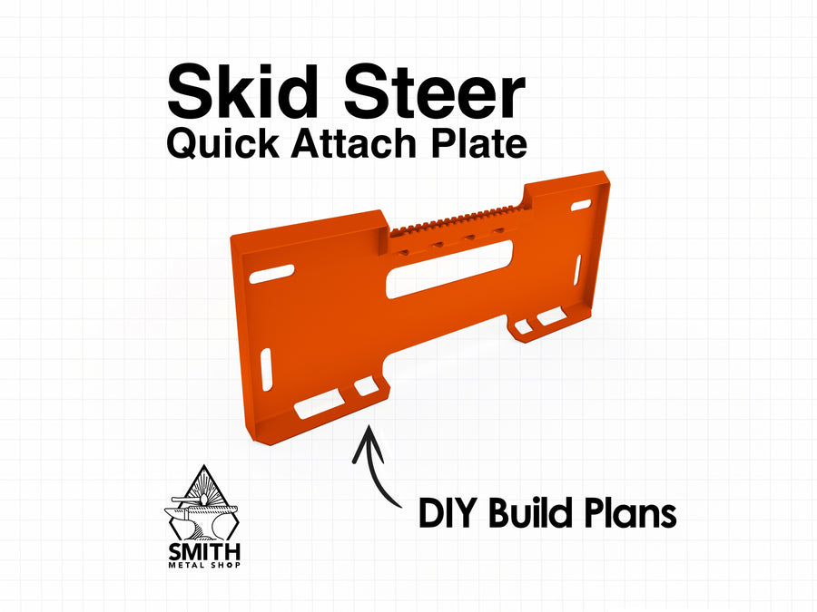 Skid Steer Quick Attach Plate DIY Plans | Homemade DXF Attachment ...